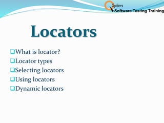 QSpiders - Selenium Webdriver | PPTX