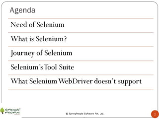 Introduction to Selenium WebDriver | PPT