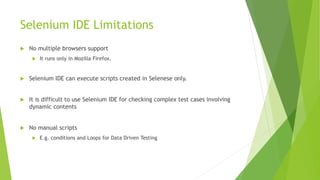 Selenium web driver | PPTX