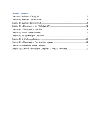 Selenium web driver | java | PDF