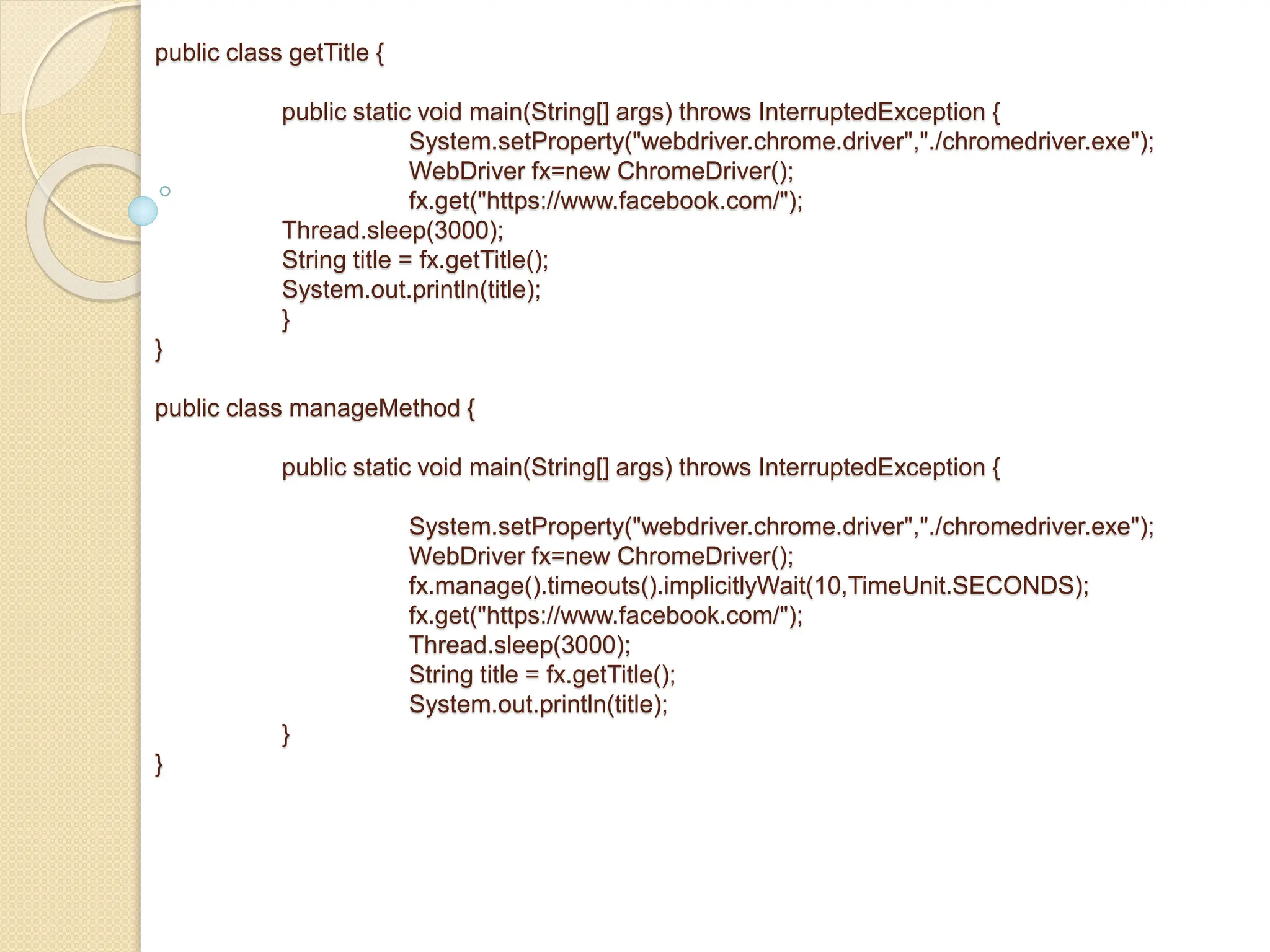 Selenium WebDriver methods Testing methods | PPT Selenium WebDriver methods Testing methods | PPT