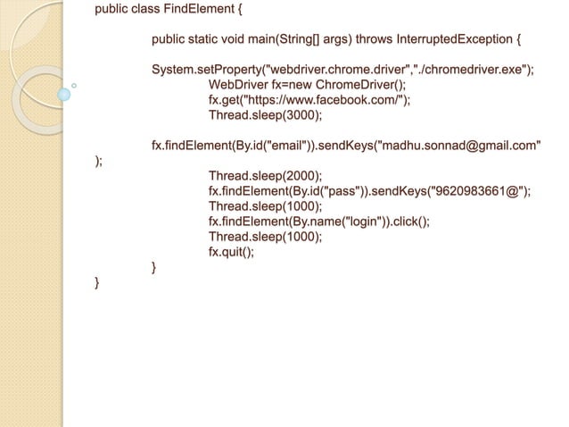 Selenium Webdriver Methods Testing Methods Ppt