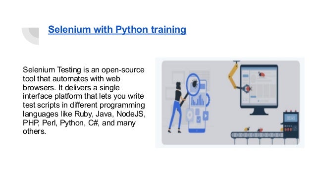 Selenium With Python Training Ppt