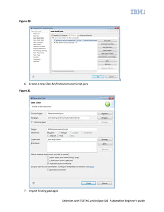Selenium with testng and eclipse ide | PDF
