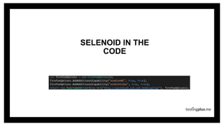 Selenoid + Allure - How to use these tools together? | PPTX | Computing | Technology & Computing