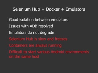 Scalable. Reliable. Lightning fast. Running 1 000 000 tests with ...