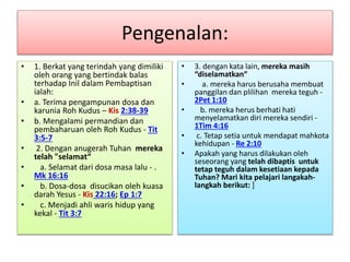 Selepas pembaptisan apa lagi | PPT