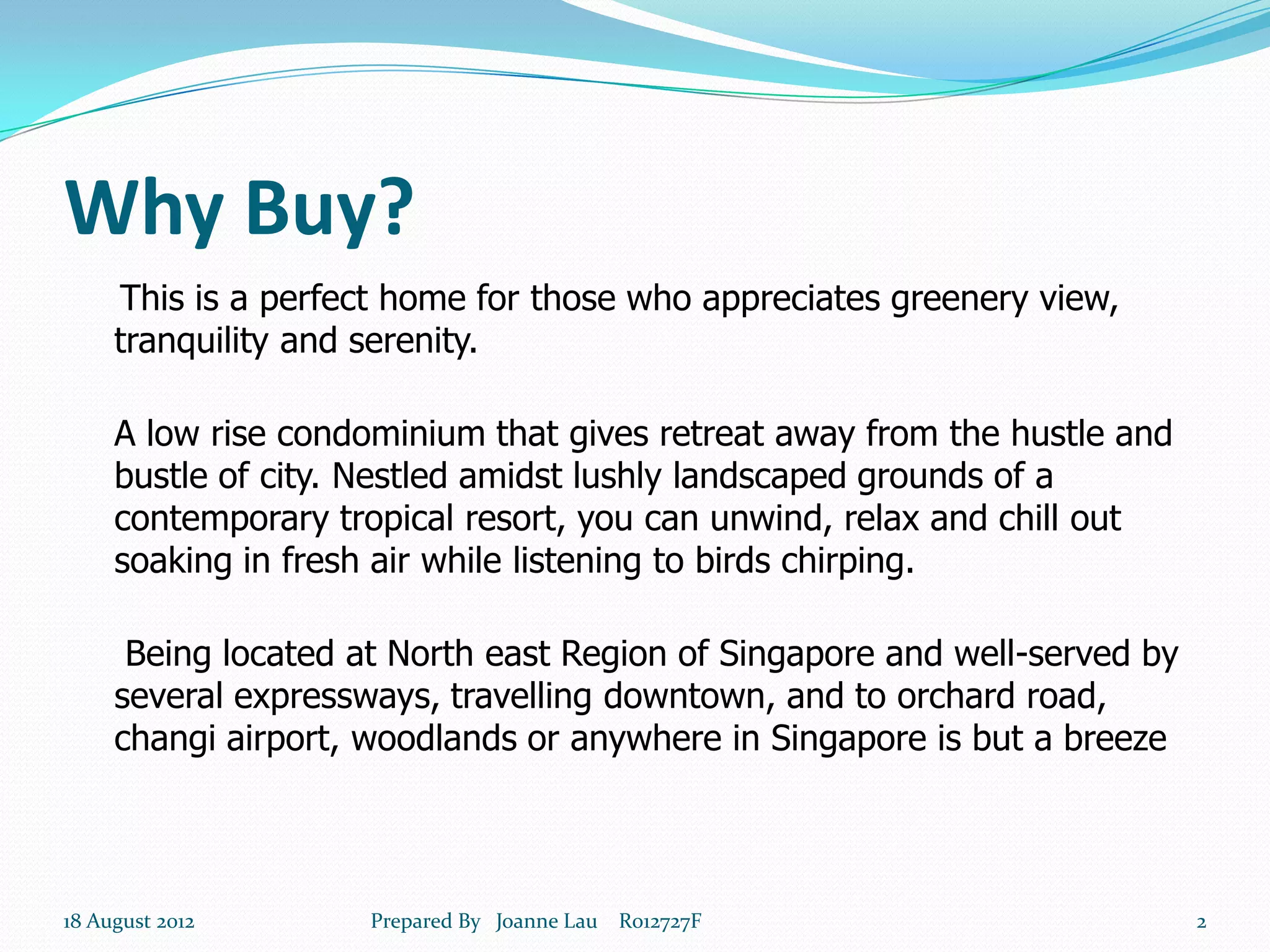 Seletar spring condominium | PPTX