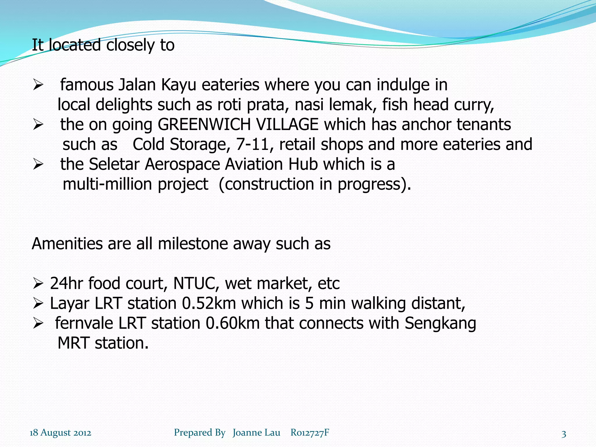 Seletar spring condominium | PPTX