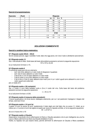 Selezione Scolastica Soluzioni | PDF