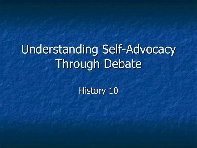 Self Advocacy In The Classroom | PPT