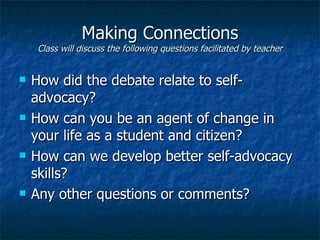 Self Advocacy In The Classroom | PPT