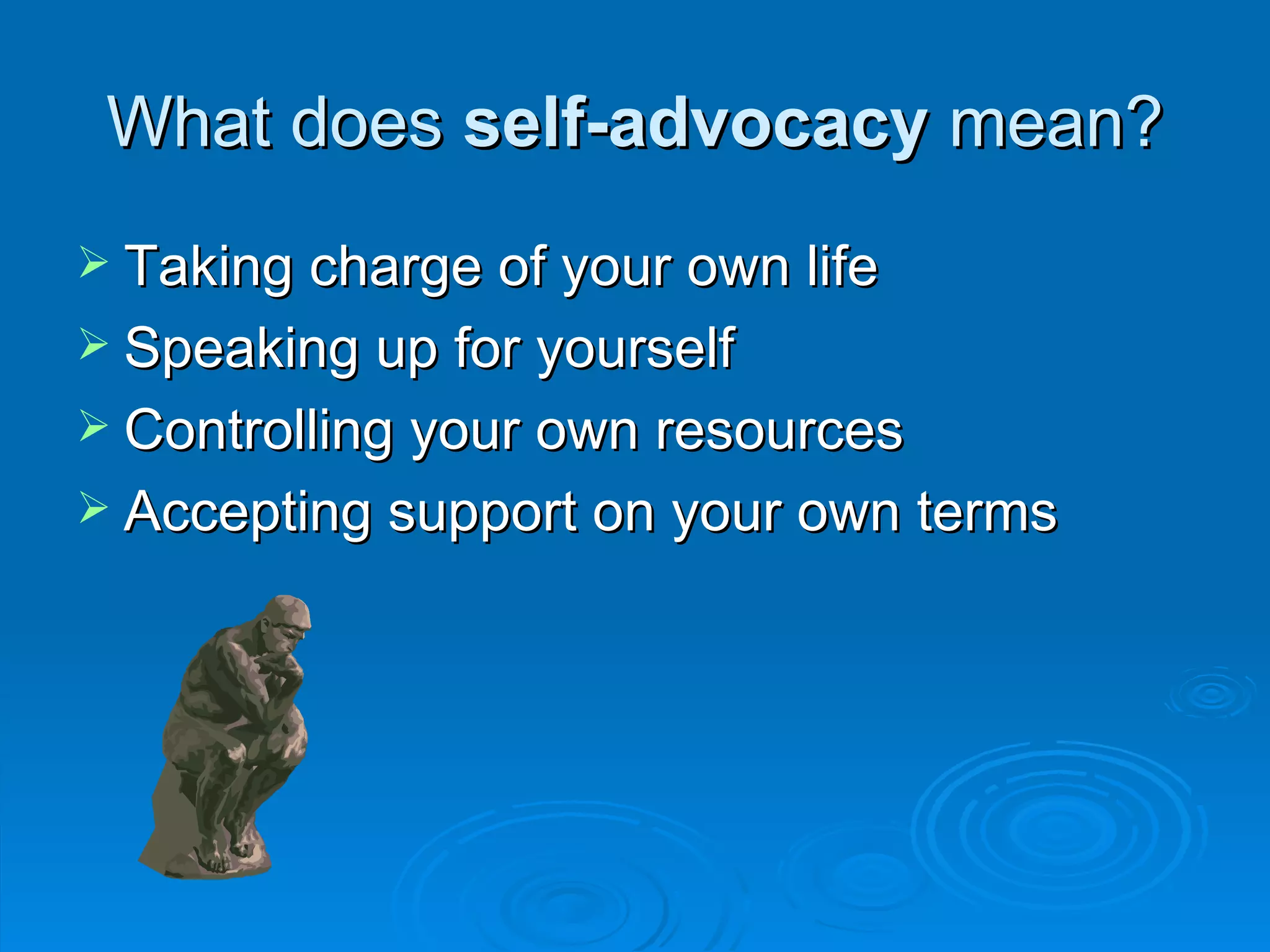 Breaking Down Self-Advocacy | PPT