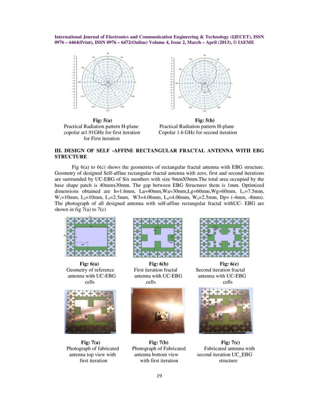Self affine rectangular fractal antenna with uc-ebg structure-2 | PDF