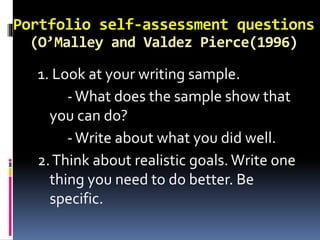 Self assessment (Portfolio) By Miss Muntira Wongsawieng TESOL 7 | PPTX ...