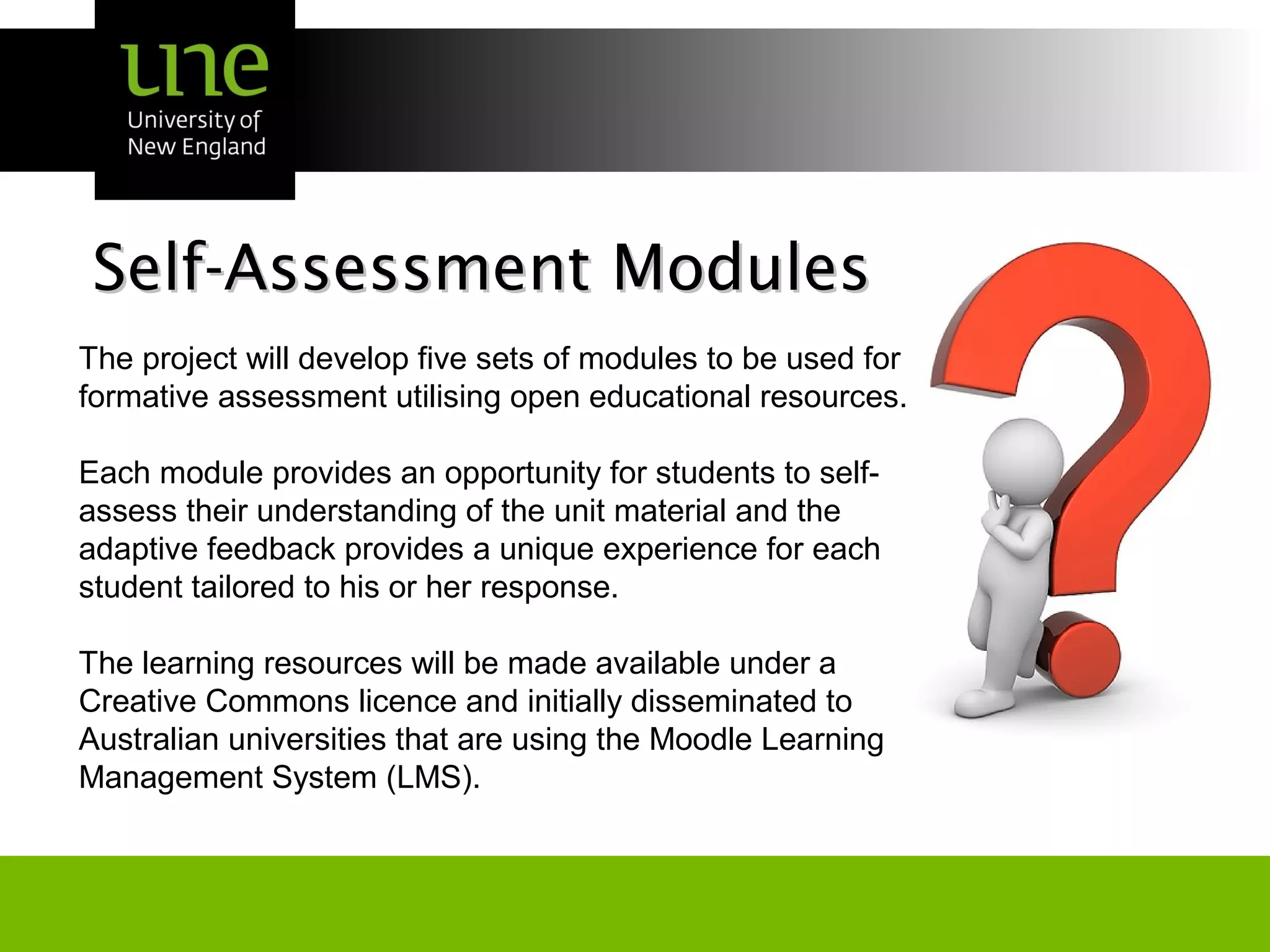 Self assessment modules | PPT