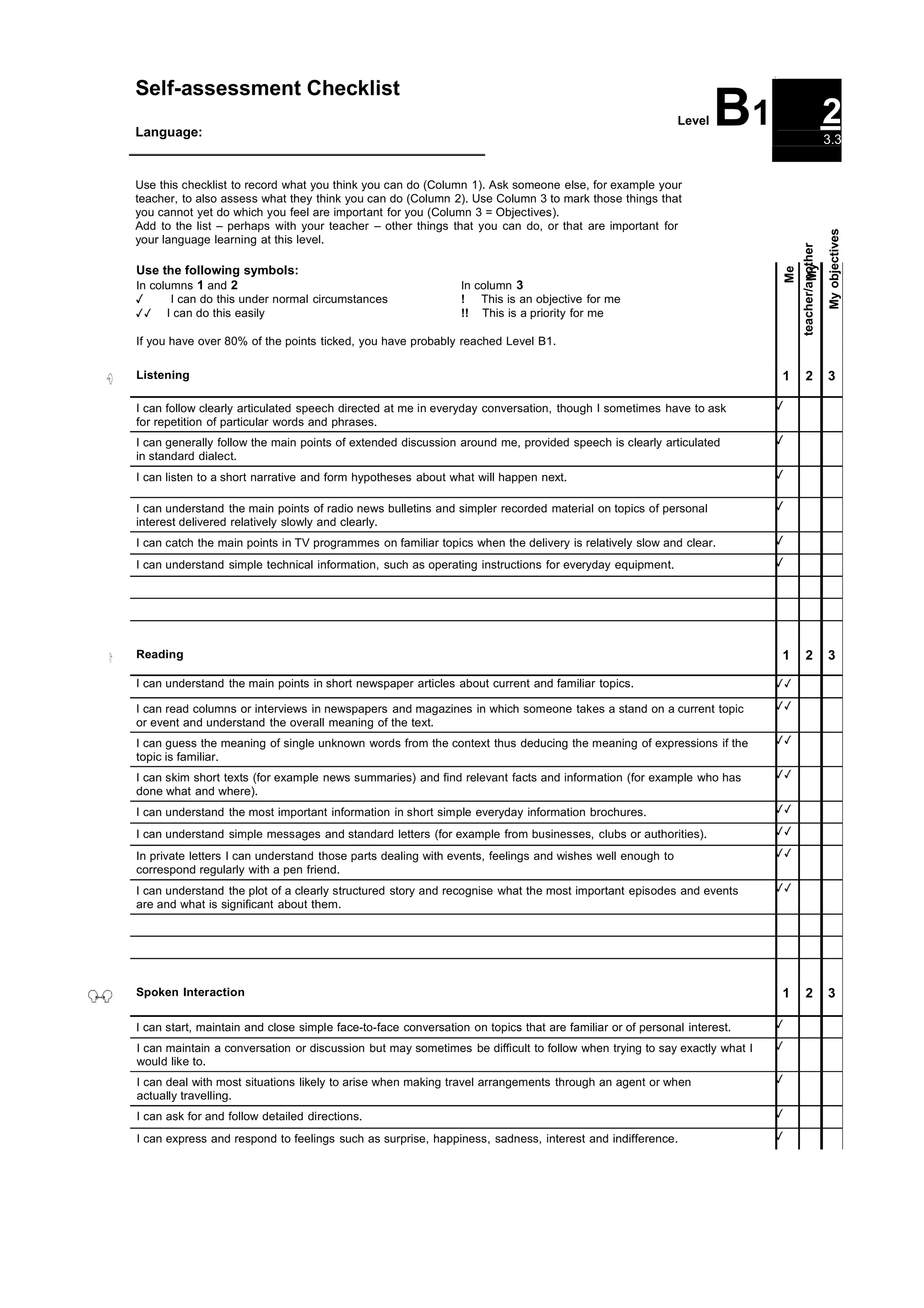 Self assessment-checklists-for-sac- eman | PDF