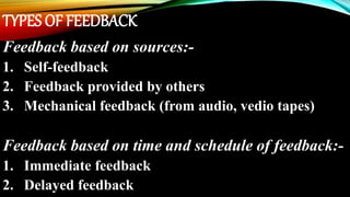 Self assessment and feedback | PPTX