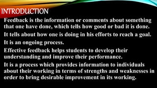 Self assessment and feedback | PPTX