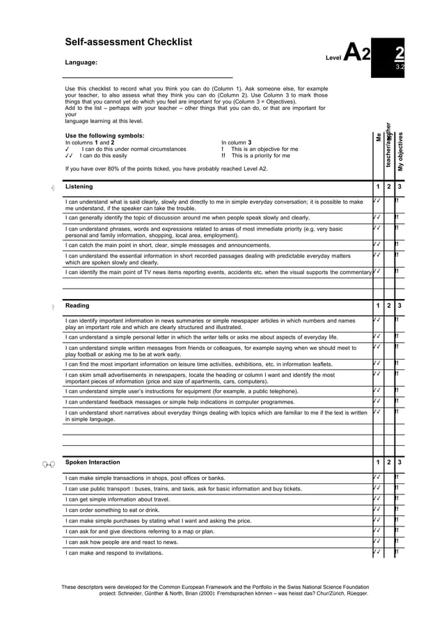 Self assessment | DOC