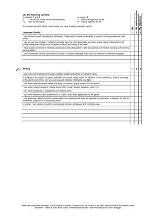 Self assessment checklists for sac | DOCX