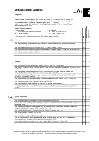 Self assessment checklists for sac - alondra morales | PDF
