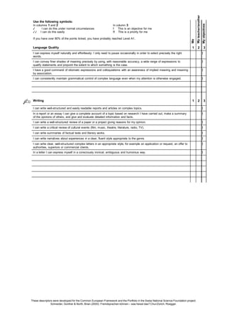 Self assessment checklists for sac[1] | PDF