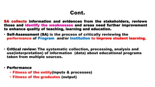 Self-Assessment: Concept and Process | PPTX