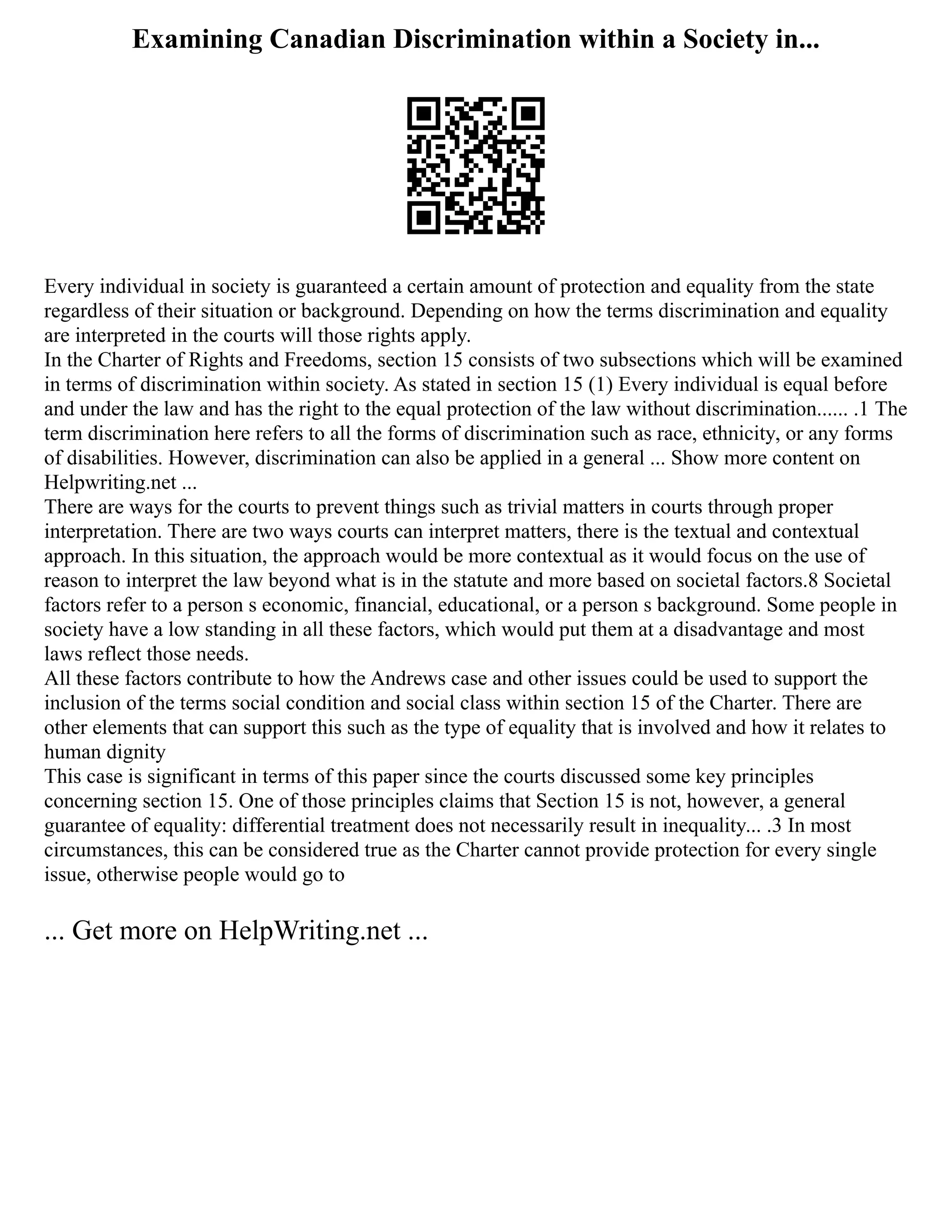 Self-Assessment Paper Example - Free Essay | PDF