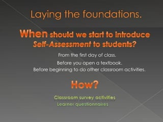 Self Assessment ppt | PPT