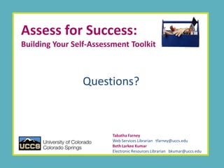 Self-assessment Toolkit | PPTX | Educational Assessment | Education