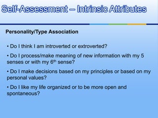 Self Assesment and Career Planning | PDF