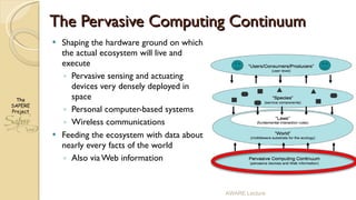 Self-aware Pervasive Service Ecosystems - Franco Zambonelli | PPT