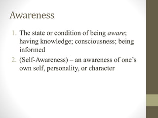 Living on High Alert - (Self-Awareness) | PPT