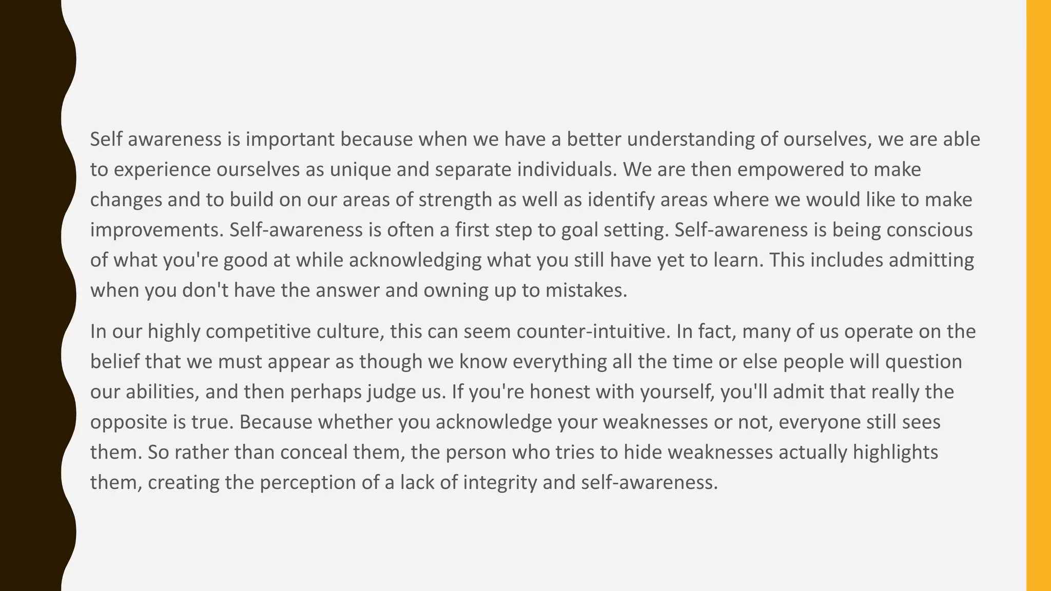 Self awareness | PPTX