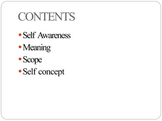 Presentation on the Self -Awareness.pptx