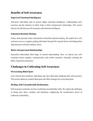 Self-Awareness Life Coaching Programs - Genzandu | PDF