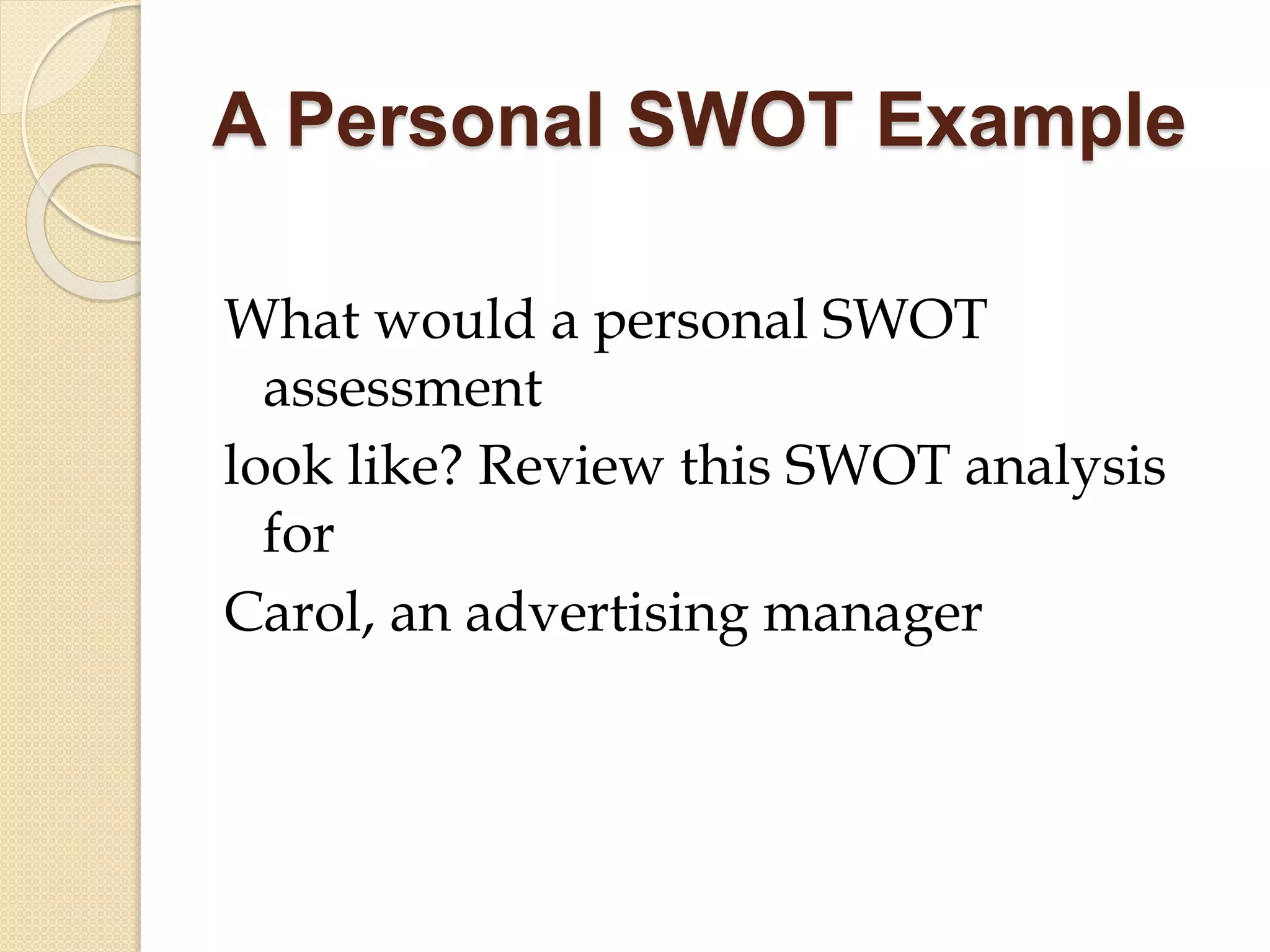 Self awareness & swot analysis | PPTX