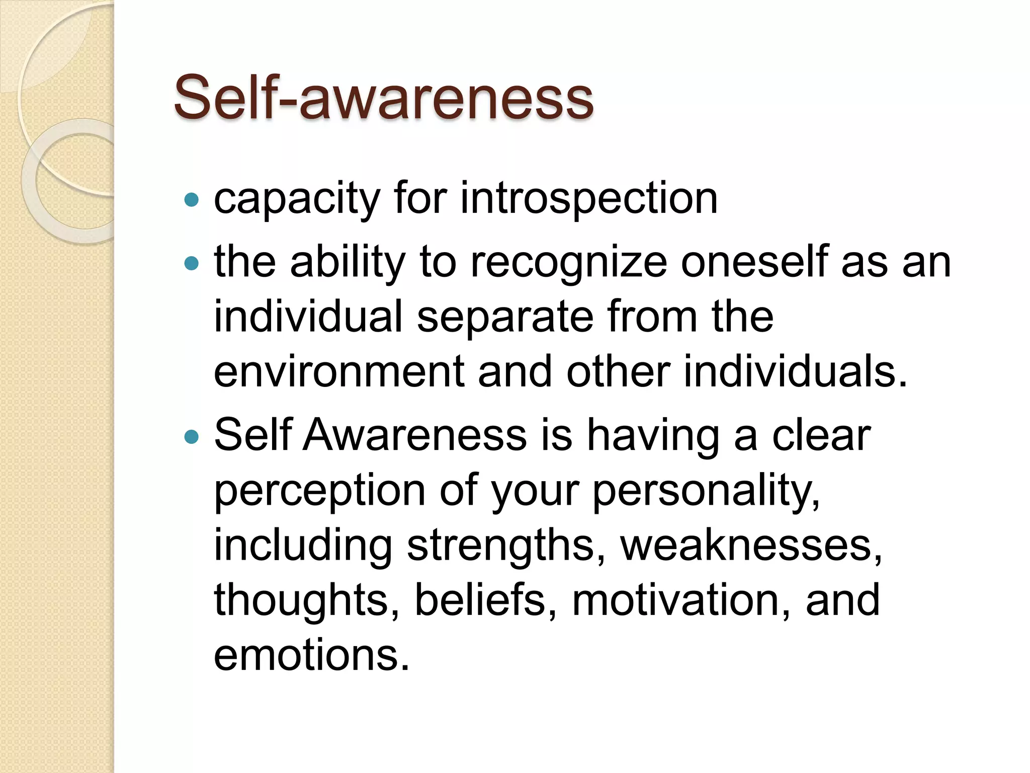 Self awareness & swot analysis | PPTX
