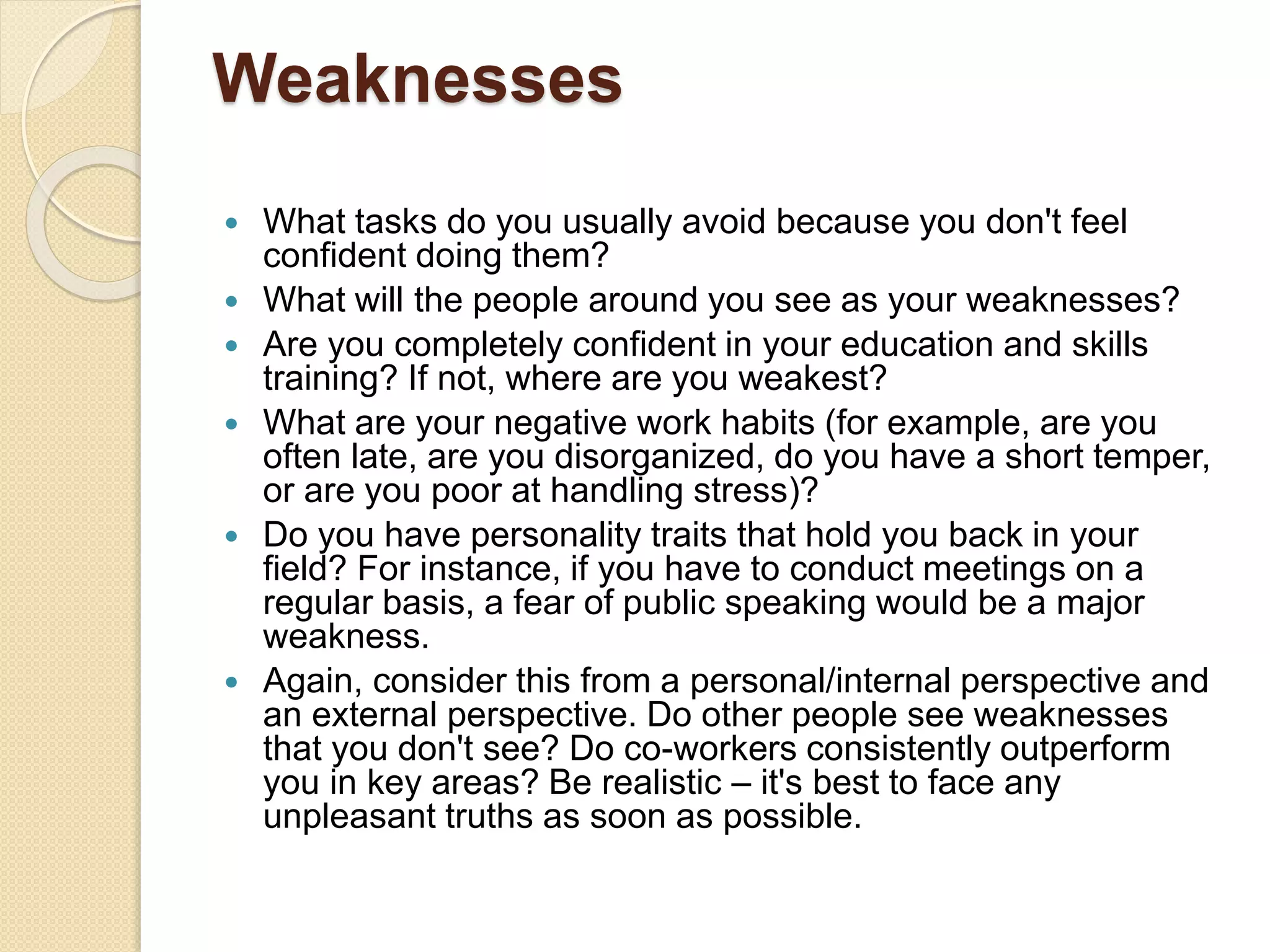 Self awareness & swot analysis | PPTX