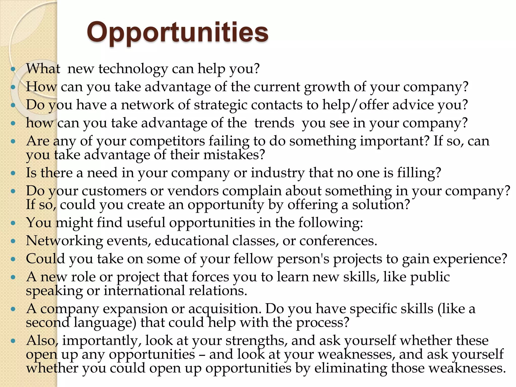Self awareness & swot analysis | PPTX