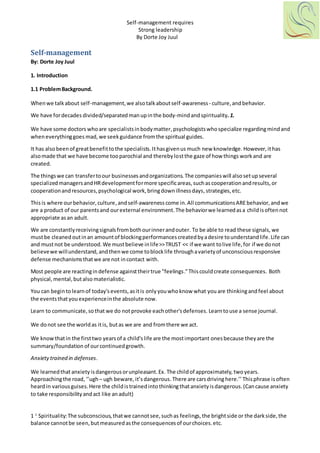 Self awareness through self-conscious | PDF