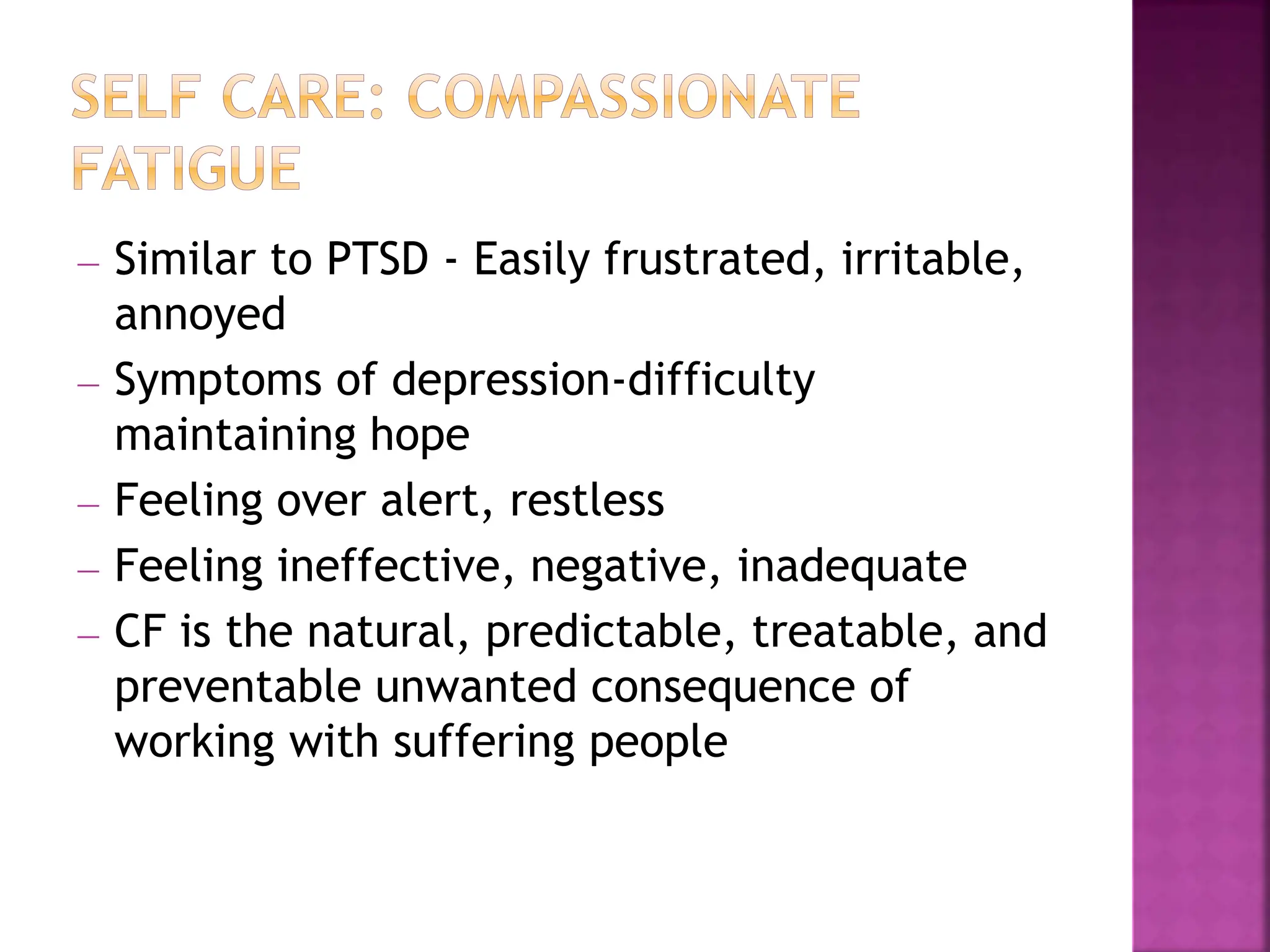 Self-Care and stress management module from | PPTX