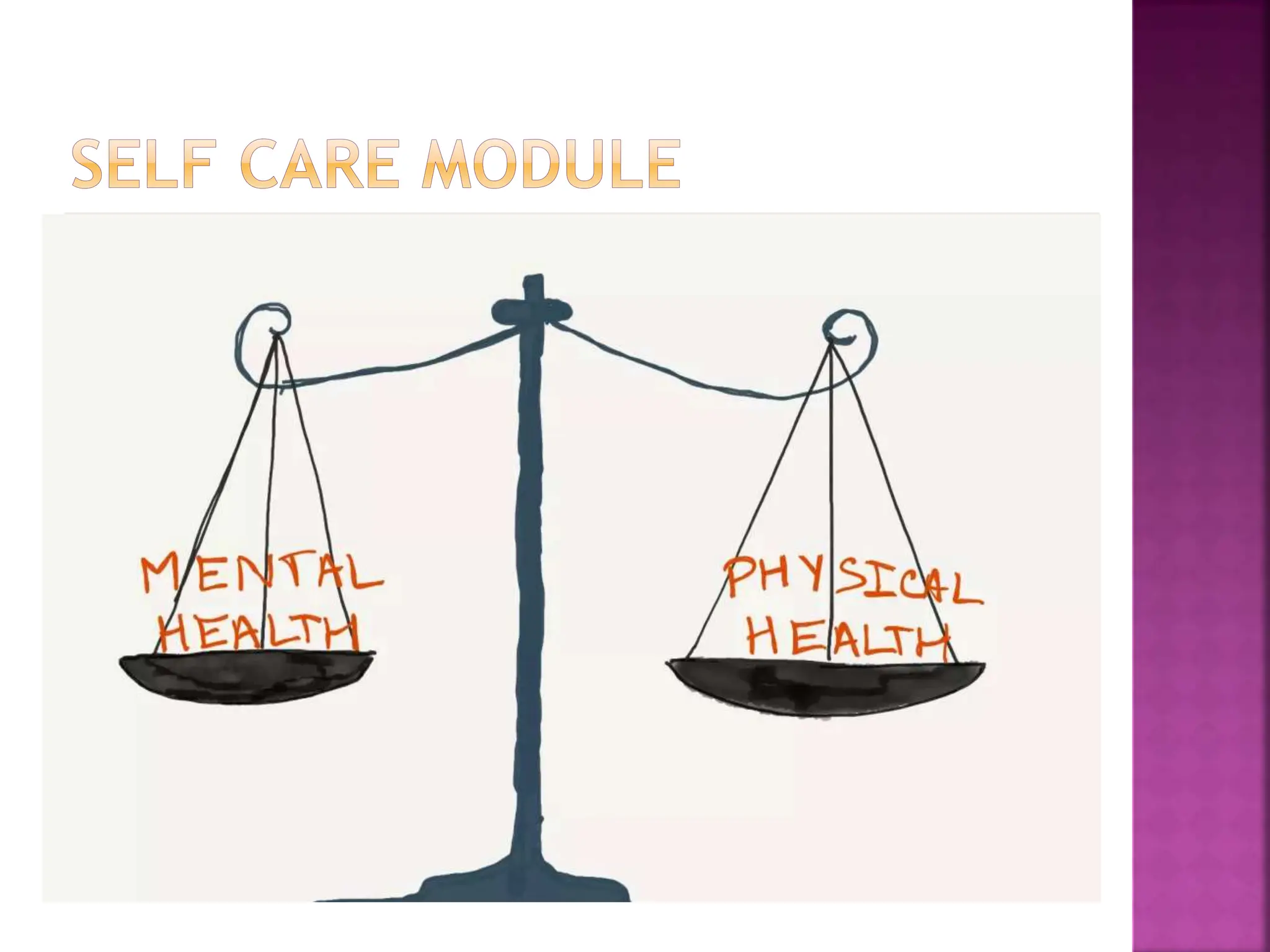 Self-Care and stress management module from | PPTX