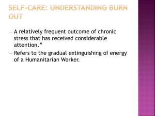 Self-Care and stress management module from | PPTX