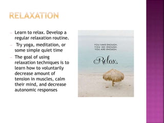 Self-Care and stress management module from | PPTX