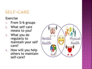 Self-Care and stress management module from | PPTX
