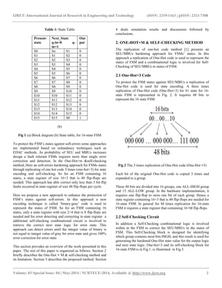Self checking approach for reducing soft errors in states of fsm | PDF