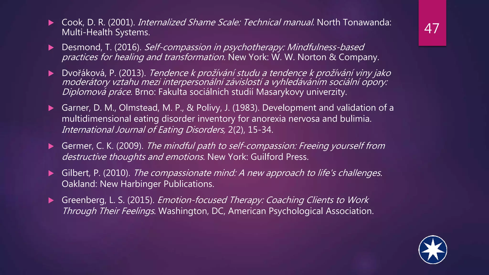 Self compassion and shame-proneness in five different mental disorders ...