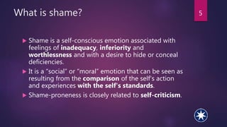 Self compassion and shame-proneness in five different mental disorders ...